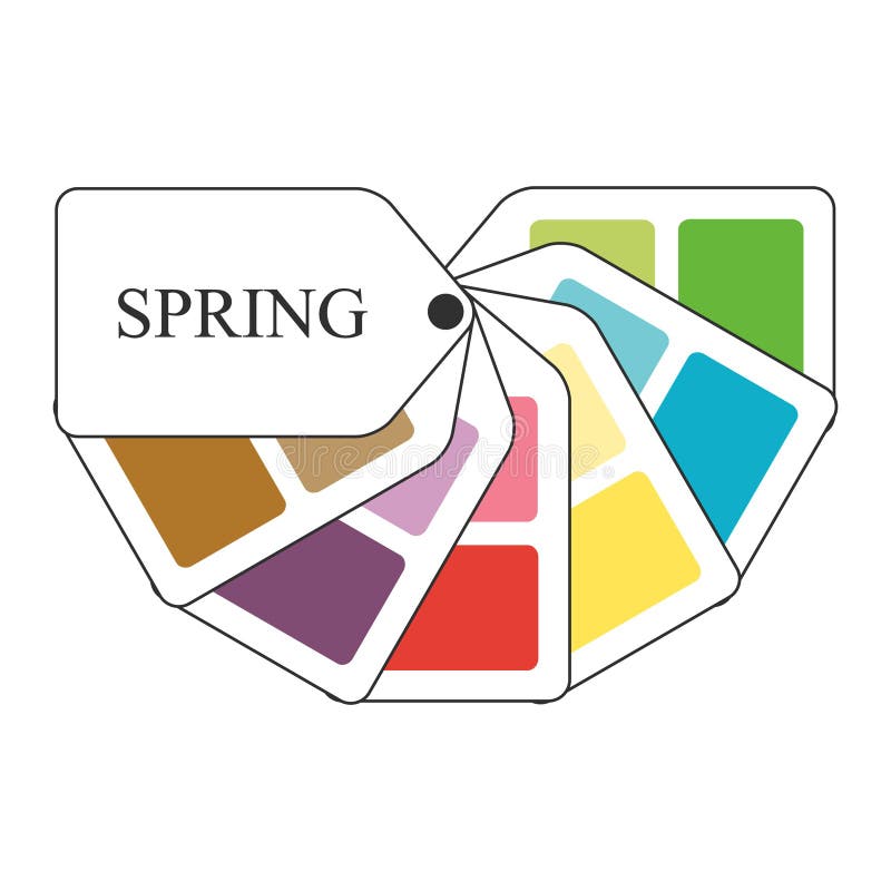 Seasonal Color Analysis Palette for Spring Type Stock Vector ...