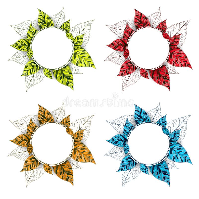 Autumn, Winter, Spring, Summer Tree, Vector Set Stock Vector ...