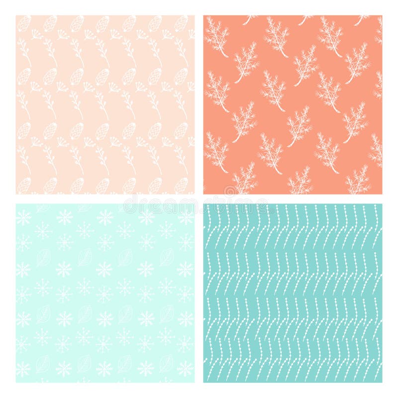 Seasonal Pastel Color Patterns Stock Illustration - Illustration of ...