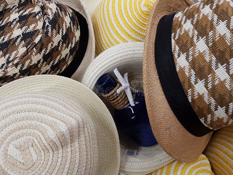 Hats sale. stock image. Image of shopping, colorful - 132328071