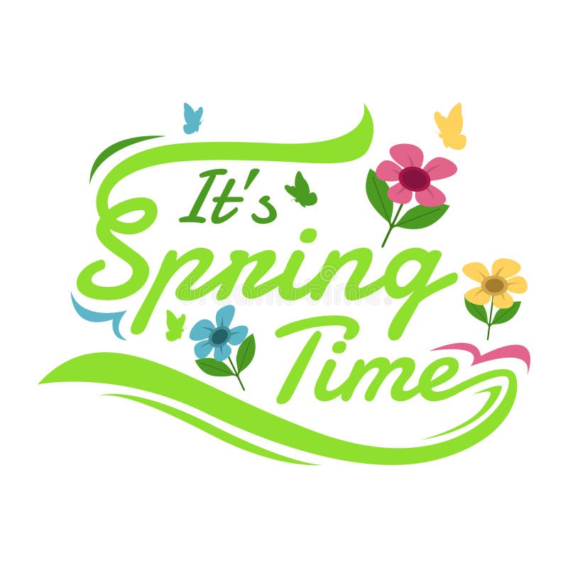 Seasonal Spring Logo Design Vector Stock Vector - Illustration of ...