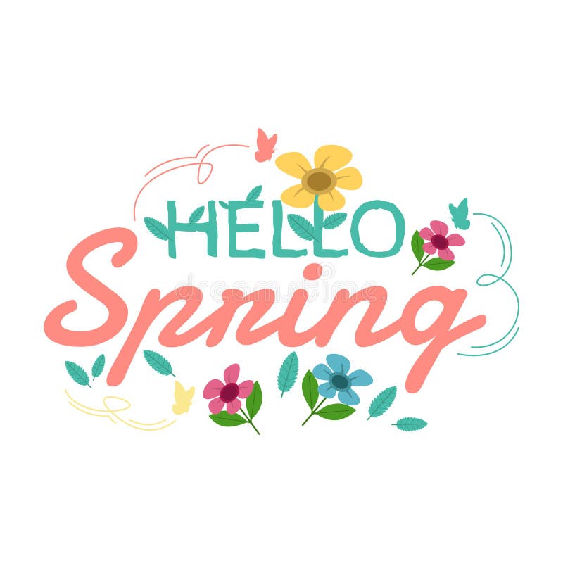 Seasonal Spring Logo Design Vector Stock Vector - Illustration of ...