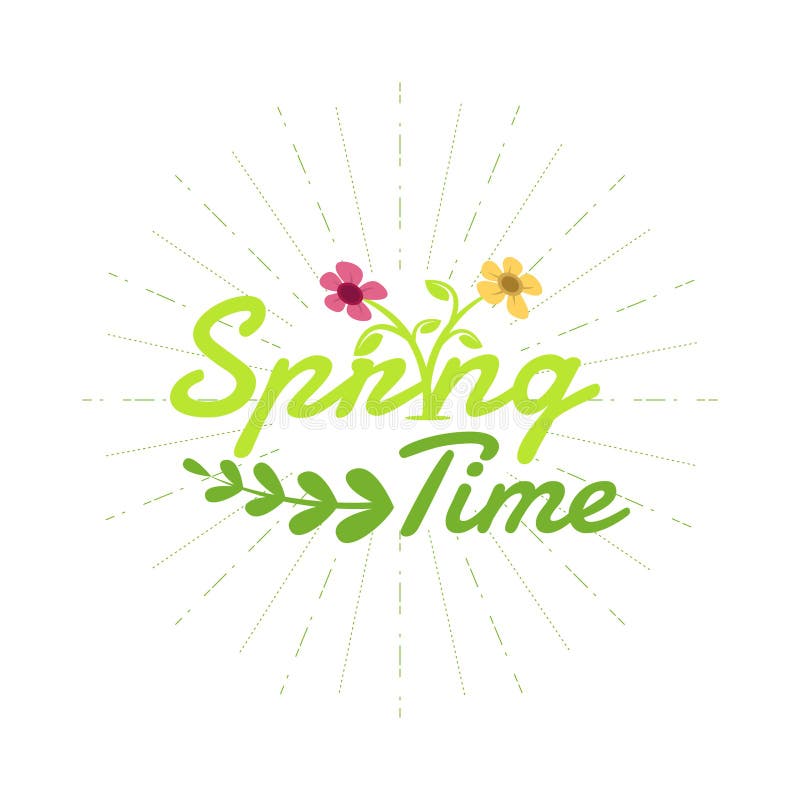 Seasonal Spring Logo Design Vector Stock Vector - Illustration of lush ...