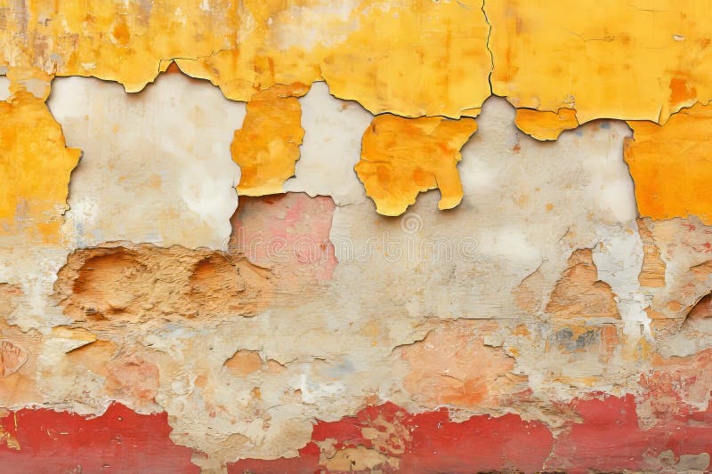 A Seasoned, Antique White Lime-washed Plaster Stone Wall with a Rustic ...