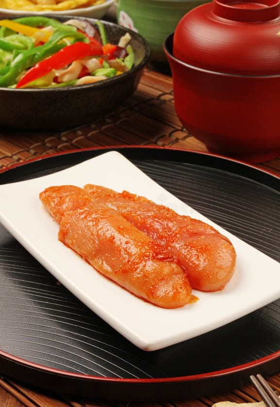 Seasoned cod roe stock image. Image of flavored, food - 35656061