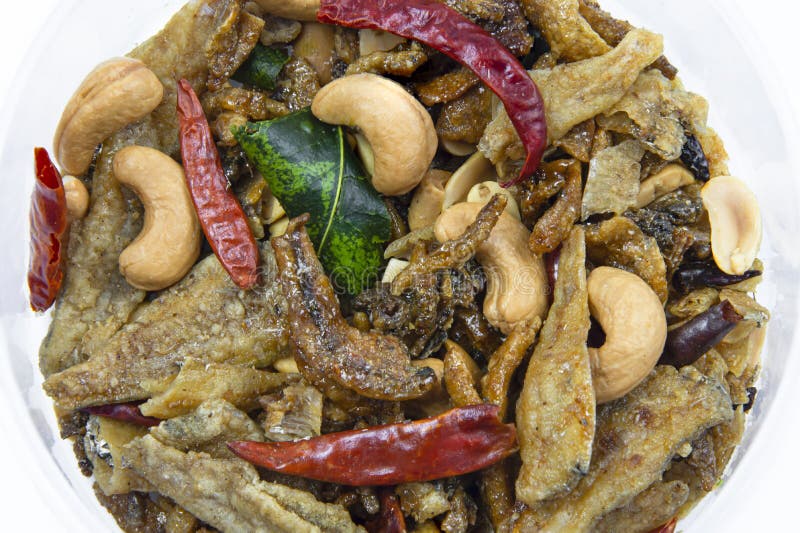 Seasoned Dried Fish and Spices in Jar. Stock Image - Image of delicious ...