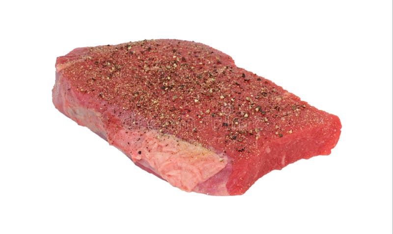 Raw seasoned round steak stock photo. Image of nutrition - 10408050