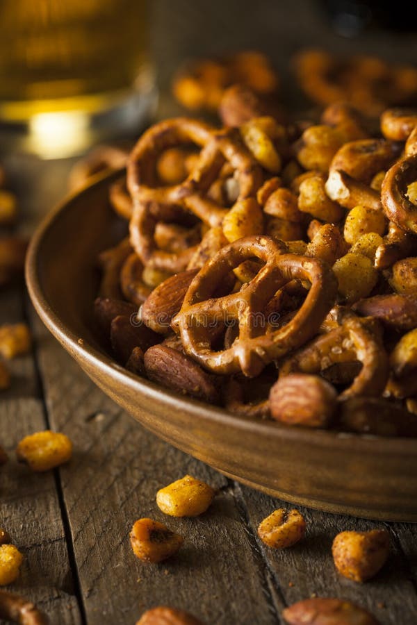 Seasoned Pub Snack Mix stock photo. Image of nuts, cereal - 51087746