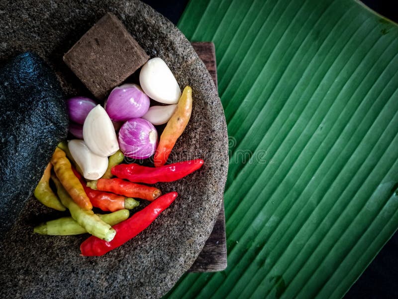 Seasoning for Chili Paste Which is Ready To Be Mashed Stock Image ...