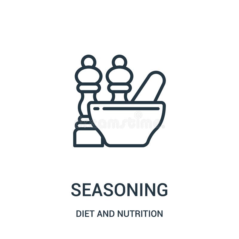 Seasoning Icon Vector from Diet and Nutrition Collection. Thin Line ...