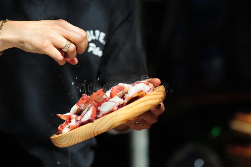 Seasoning the Octopus stock image. Image of seasoning - 13043447