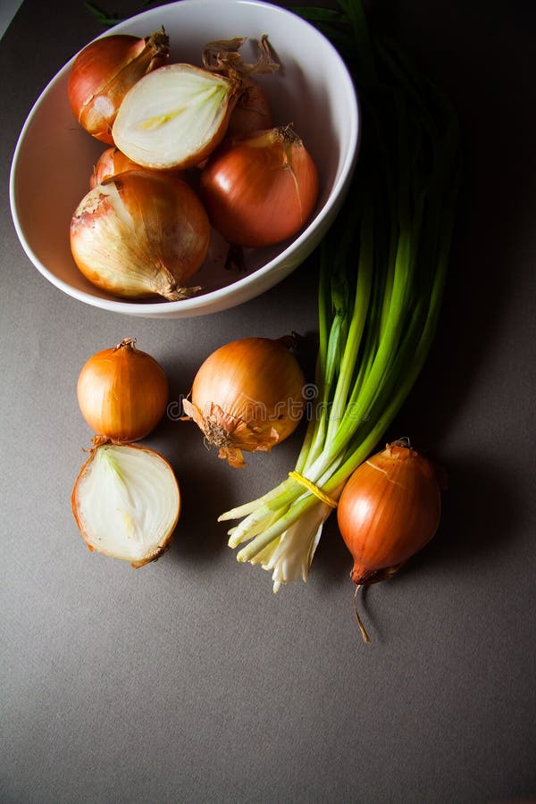 Seasoning Vegetables - Onion Stock Image - Image of home, leek: 65181999