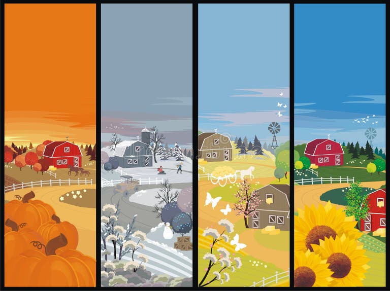 Farm Seasons Stock Illustrations – 837 Farm Seasons Stock Illustrations ...