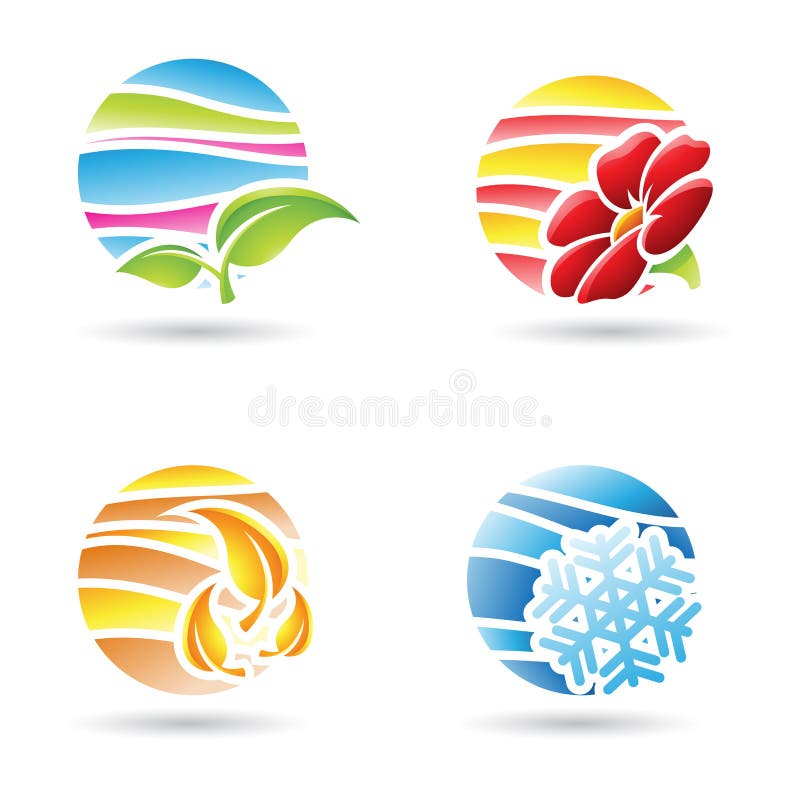 The four seasons stock vector. Illustration of blossom - 18863539