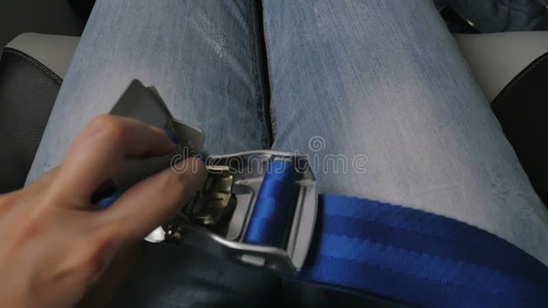 Man Unfasten the Seat Belt in the Car Stock Footage - Video of modern ...