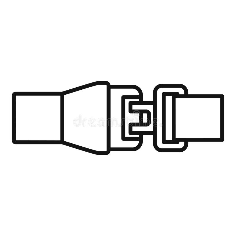 Seat Belt Buckle Fastened Keeping Passengers Safe Stock Illustration ...