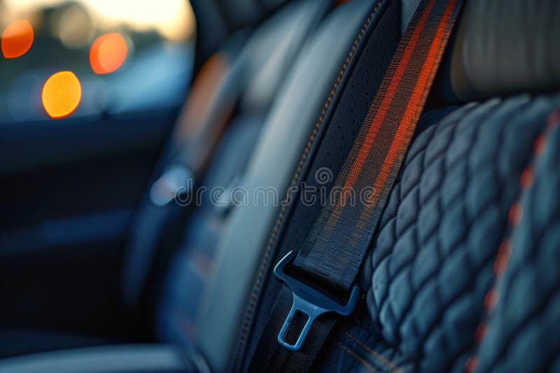 Seat belts on a car seat stock photo. Image of fastening - 347450056