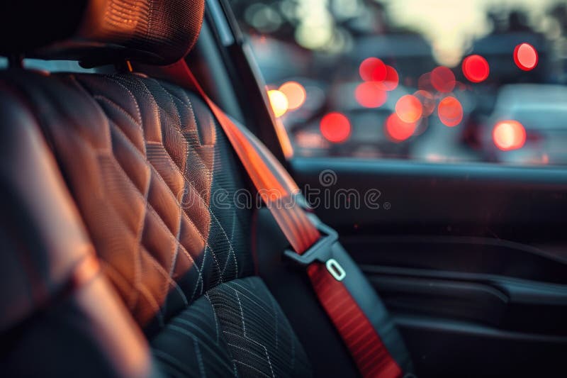 Seat Belts in the Car Interior, Safety Concept Stock Image - Image of ...