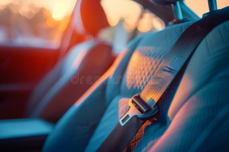 Seat Belts in the Car Interior, Safety Concept Stock Image - Image of ...