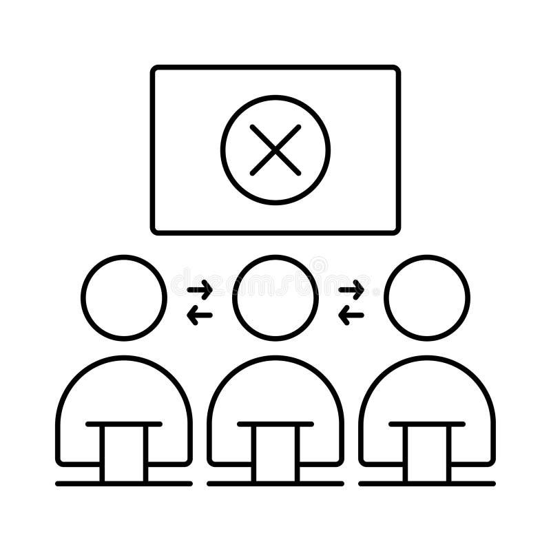 Seat, Distance, Virus, No Seat, Keep Seat Distance Icon Stock Vector ...