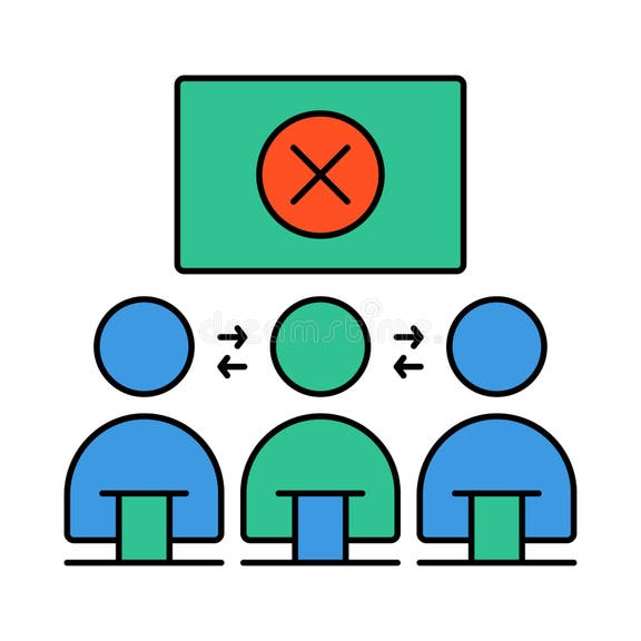 Seat, Distance, Virus, No Seat, Keep Seat Distance Icon Stock Vector ...