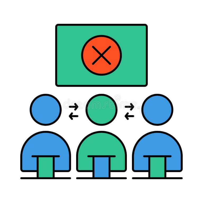 Seat, Distance, Virus, No Seat, Keep Seat Distance Icon Stock Vector ...