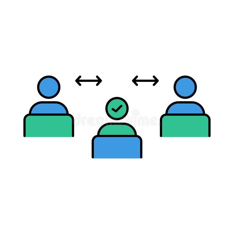 Seat, Distance, Virus, No Seat, Keep Seat Distance Icon Stock Vector ...