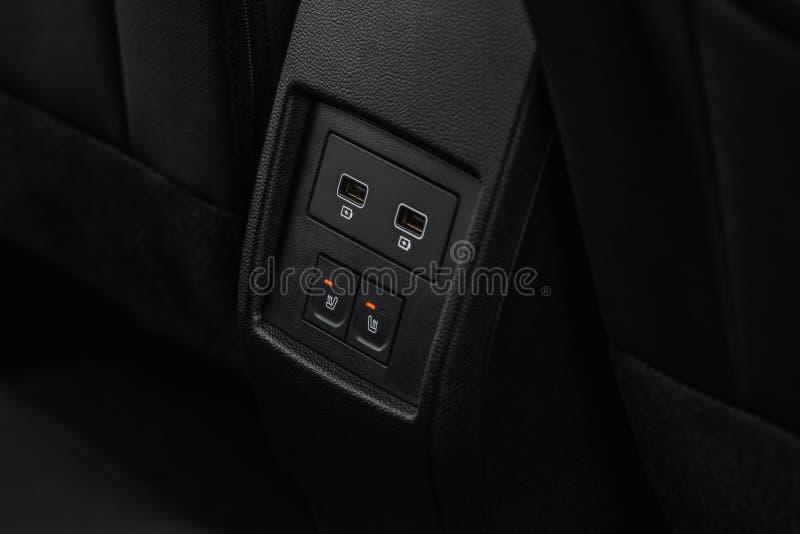 Seat Heating in the Car Switched on. Stock Image - Image of closeup ...