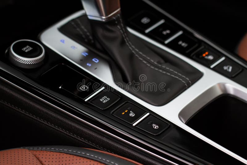 Seat Heating Controller Buttons Close Up View. Stock Image - Image of ...