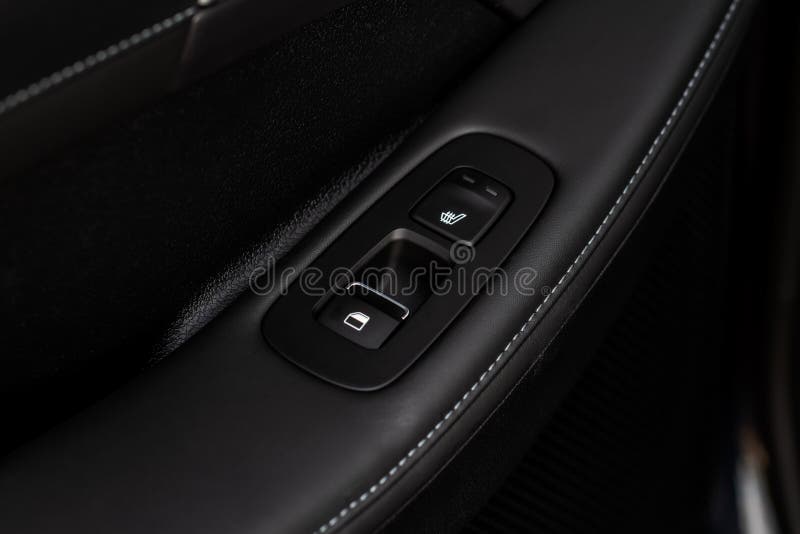 Seat Heating Controller Buttons Close Up View. Stock Photo - Image of ...