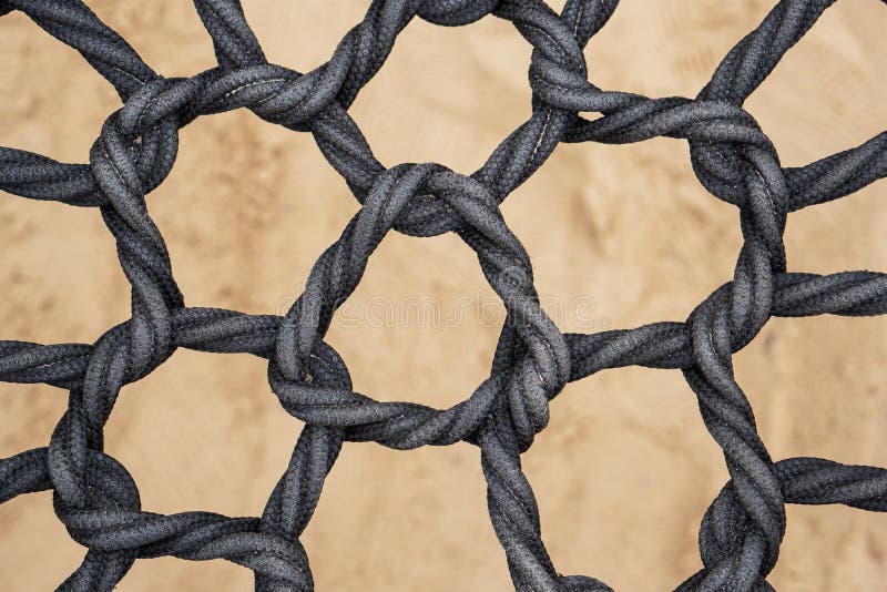 Seat Made of Ropes. Black Braided Ropes Stock Image - Image of pattern ...
