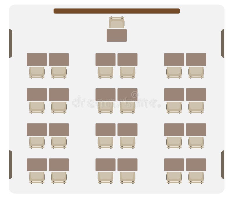 Seat Map Classroom Show Table Chair Vector Stock Illustrations – 12 ...