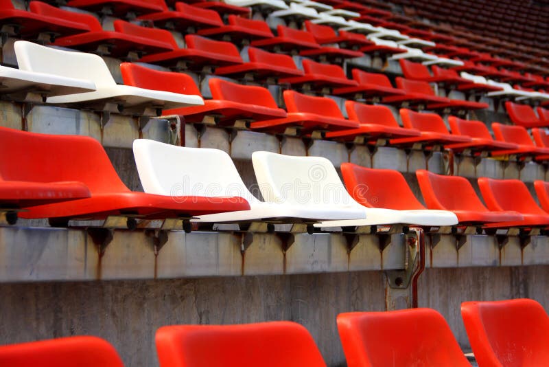 Seat in Stadium on Grand Stand Stock Photo - Image of stadium, group ...