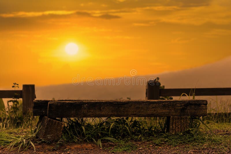 Seat and sunset stock image. Image of evening, scene - 43192491