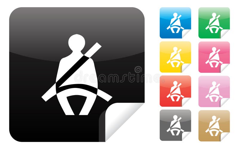Seat belt sign stock vector. Illustration of landing - 35263172