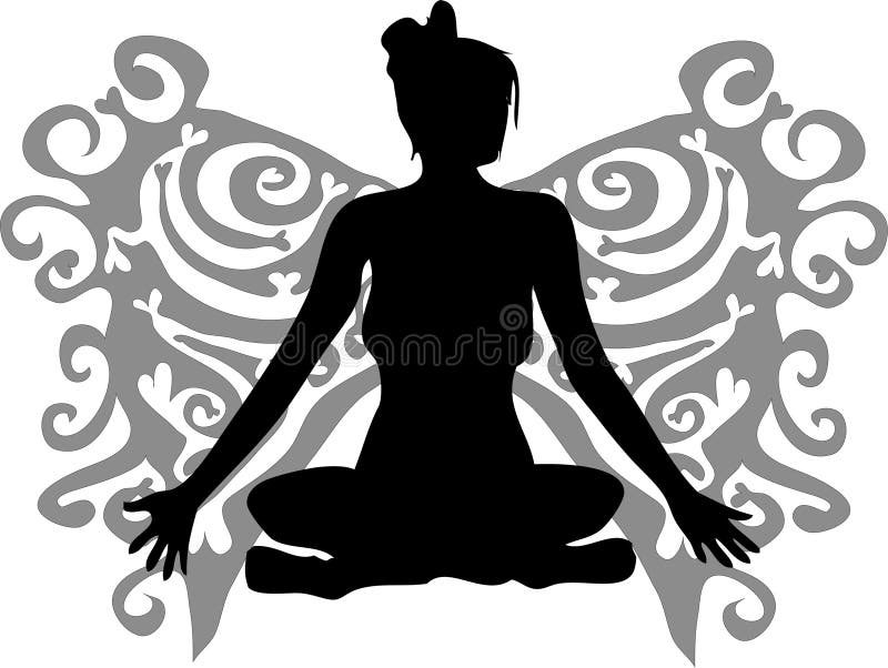 Seated Angel stock vector. Illustration of beautiful, sketch - 1921666