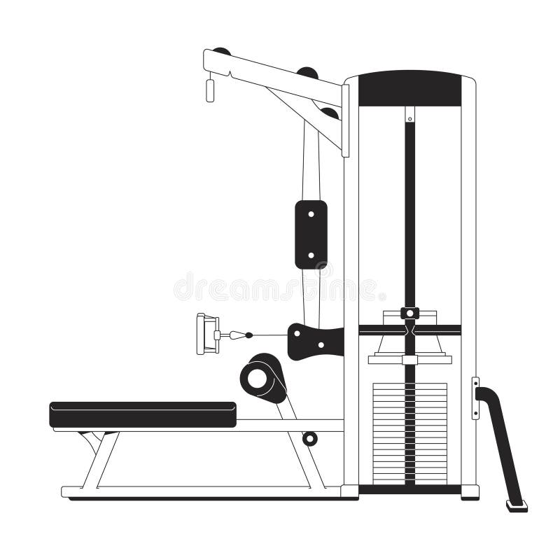 Cable Row Gym Stock Illustrations – 52 Cable Row Gym Stock ...