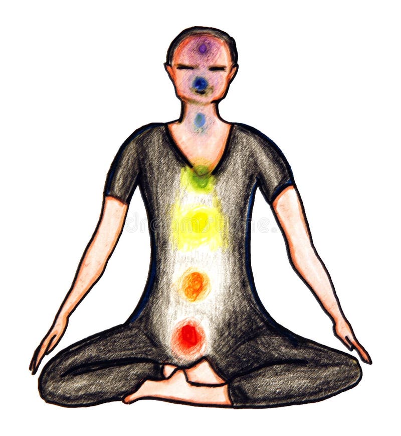 Chakra Yoga Fine Art stock illustration. Illustration of eastern - 20681977