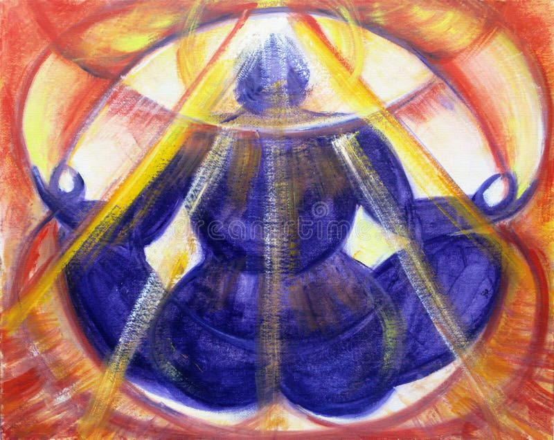 Seeking Enlightenment during Meditation Stock Photo - Image of greeting ...