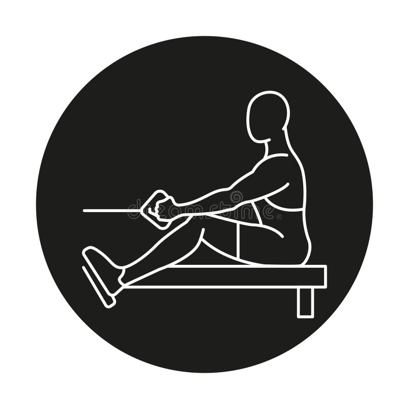 Seated Row Line Icon. Vector Isolated Element Stock Vector ...