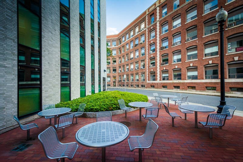 Seating Area and Buildings at Northeastern University, in Boston ...