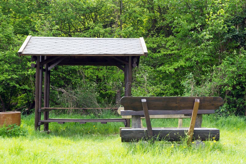 Seating area stock image. Image of trunk, wood, nature - 40817129