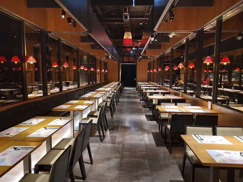 Seating Area of a Self-service Restaurant Editorial Image - Image of ...