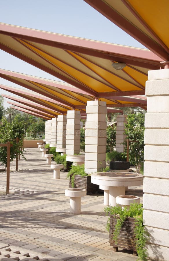 Seating Arrangement with Beautifully Shades Stock Image - Image of ...