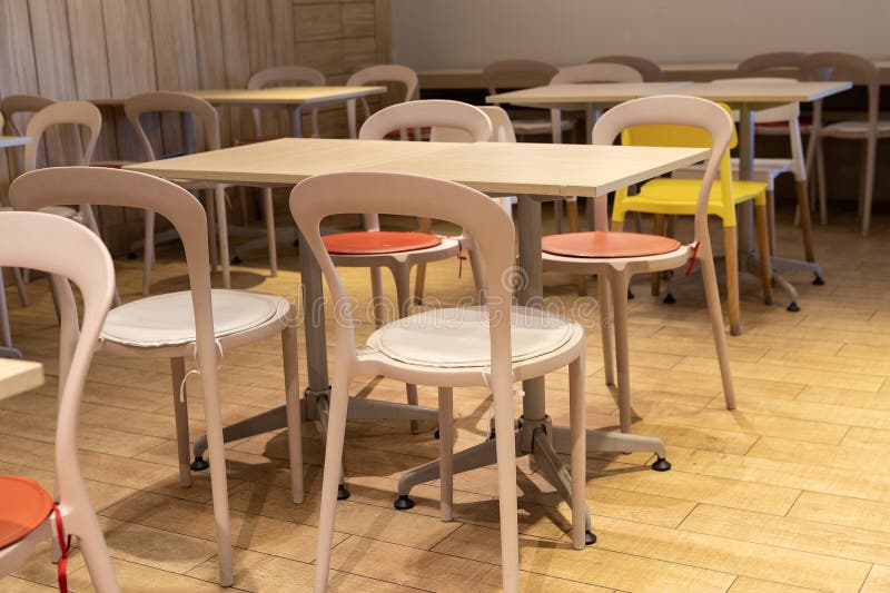 Seating Inside a Fast Food Restaurant Stock Photo - Image of cafe ...