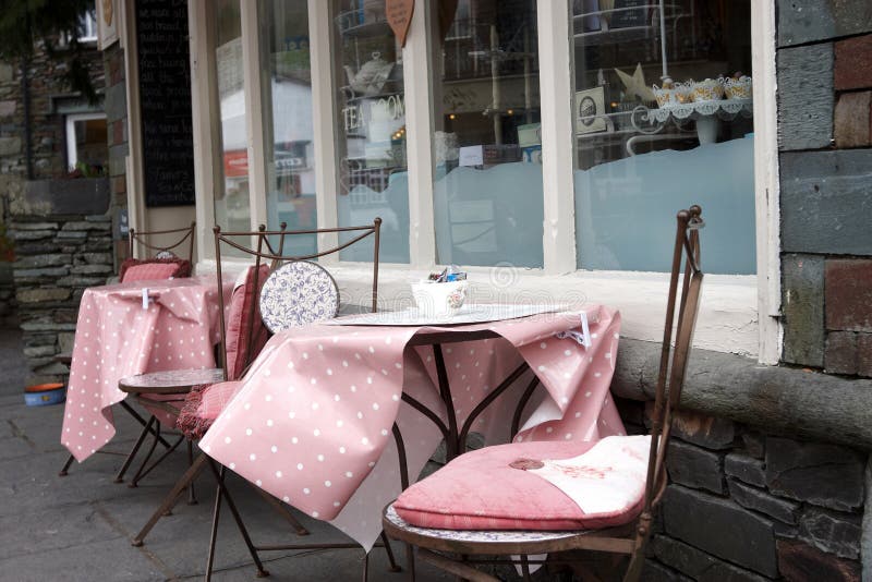 Seating Outside the Tea Room Stock Image - Image of cute, bowl: 29979397