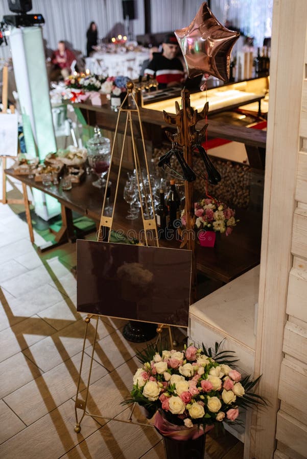 Seating Plate for Restaurant Guests Stock Image - Image of entrance ...