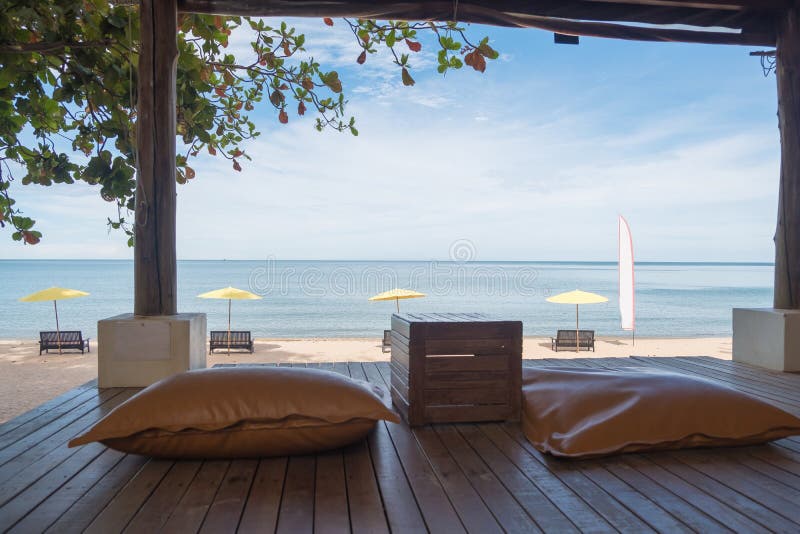 Seating and Relaxing on the Beach. Stock Image - Image of playing ...