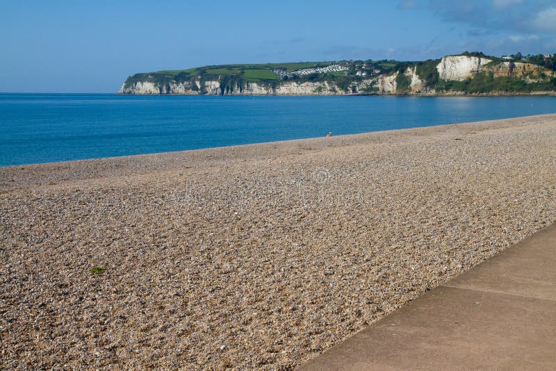 Seaton Plażowy Devon Anglia Obraz Stock - Obraz złożonej z brytania ...