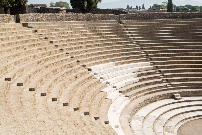 Seats in Ancient Amphitheater Stock Image - Image of italy, monument ...